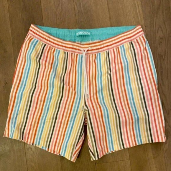 Bonobos | Swim | Bonobos Riviera Recycled Rainbow Stripe Print Swim ...